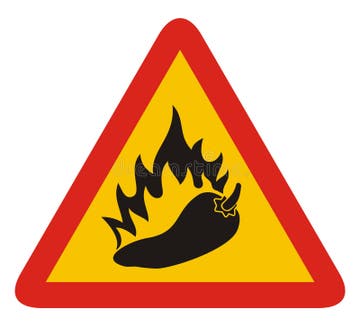 Hot pepper sign stock vector. Illustration of sign, yellow - 21198085