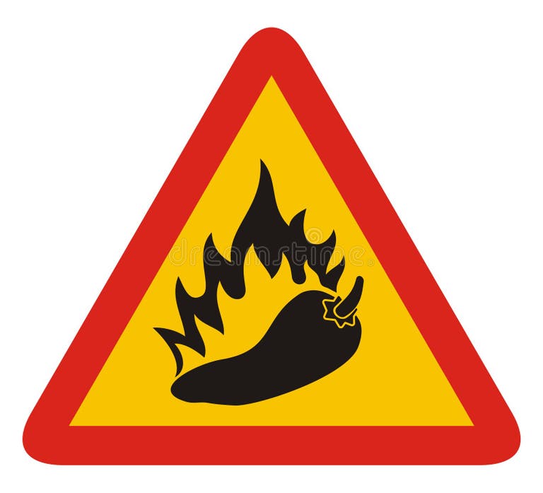 Hot pepper sign stock vector. Illustration of sign, yellow - 21198085