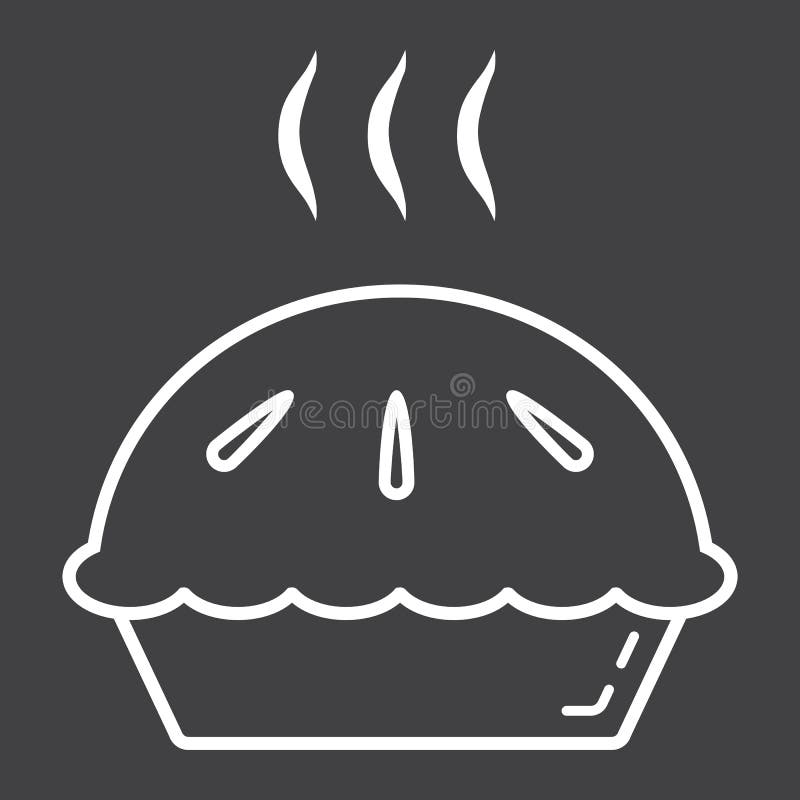 Hot Pie Line Icon, Food and Drink, Bakery Sign Stock Vector ...