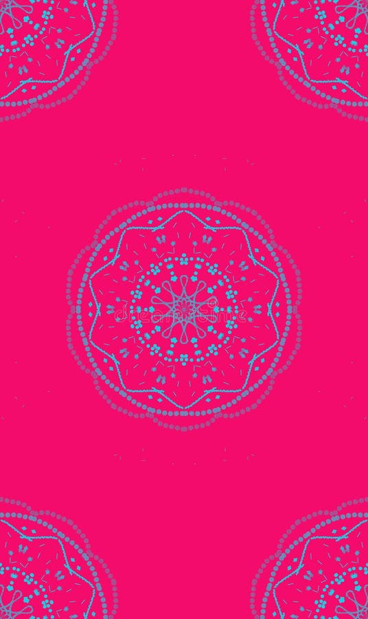 Hot Pink Background for a Repeating Blue Mandala Pattern Stock ...