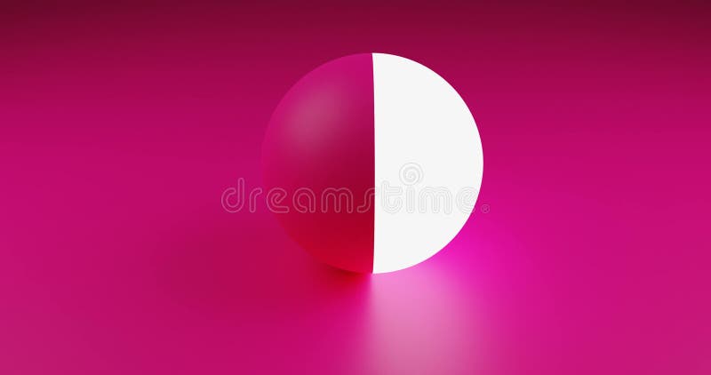 White Sphere Against Pink Background Illustration Stock Illustration ...
