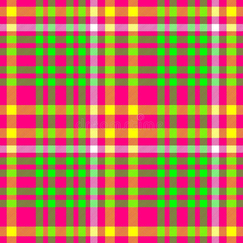 Hot Pink Green Check Diamond Tartan Plaid Fabric Seamless Pattern Stock ...