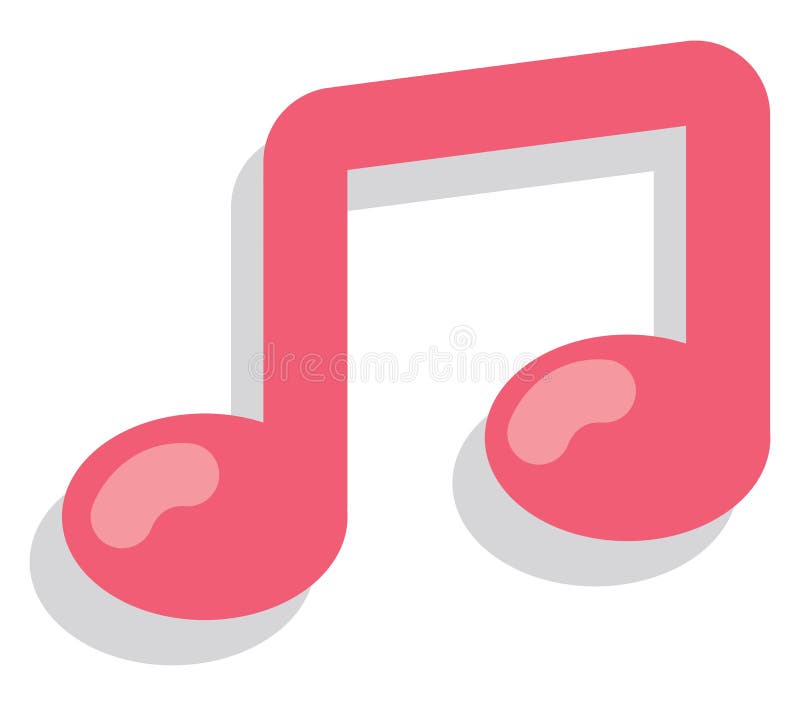 Hot Pink Music Note, Icon Icon Stock Vector - Illustration of romantic ...