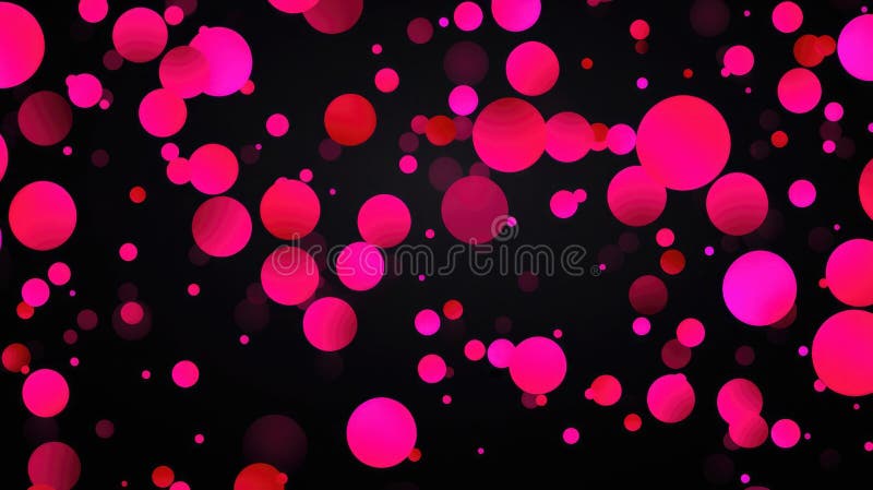 Hot Pink Spots on Black Background, Abstract Illustration Stock ...