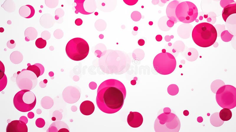Hot Pink Spots on White Background, Abstract Illustration Stock ...