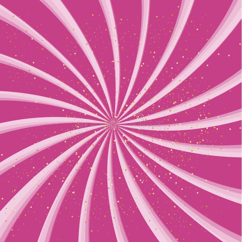 Hot Pink Sunburst Background with Glitter. Rays Background in Retro ...