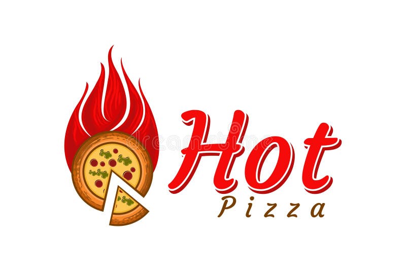 Hot pizza Logo design. stock vector. Illustration of pizzeria - 125969848