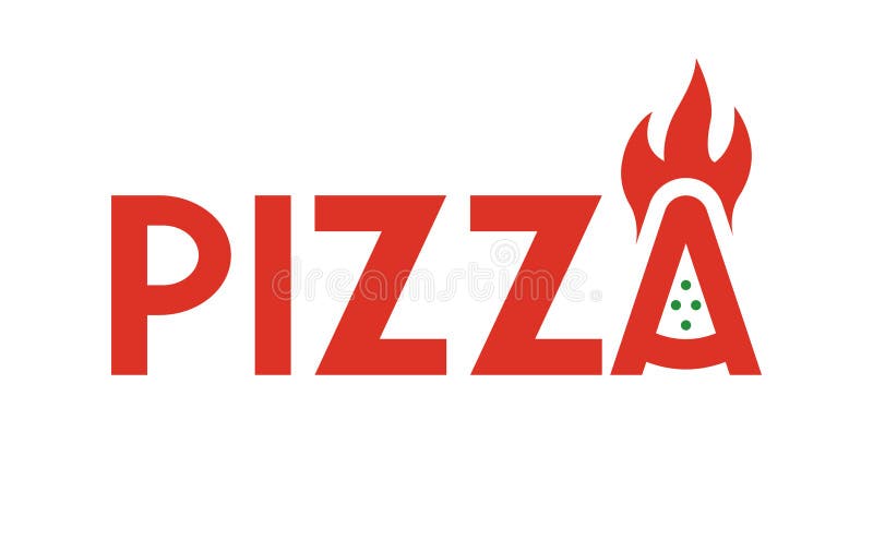 Hot Pizza Logo Template. Fast Food Vector Illustration Design Stock ...