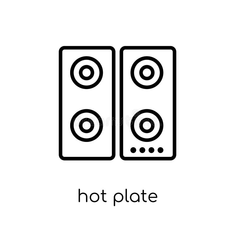 Hot Plate Icon from Electronic Devices Collection. Stock Vector ...