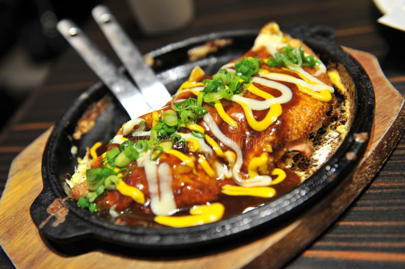 Hot plate omelet rice stock photo. Image of cuisine, food - 27954026