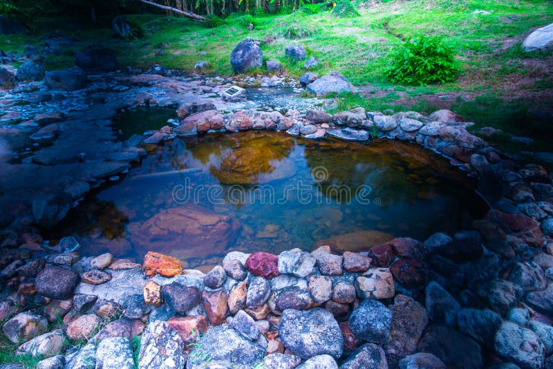 Hot Pond in Chae Son Hot Spring Stock Image - Image of lampang, mineral ...