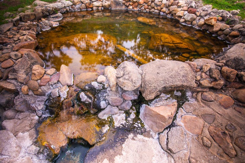 Hot Pond in Chae Son Hot Spring Stock Photo - Image of landscape ...