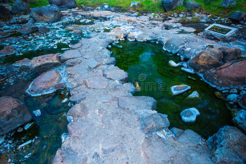 Hot Pond in Chae Son Hot Spring Stock Photo - Image of park, lampang ...