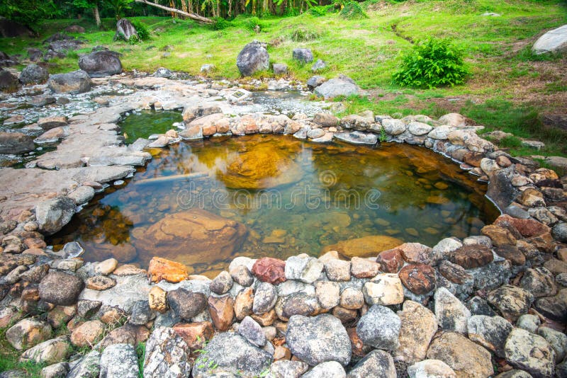 Hot Pond in Chae Son Hot Spring Stock Image - Image of chae, province ...