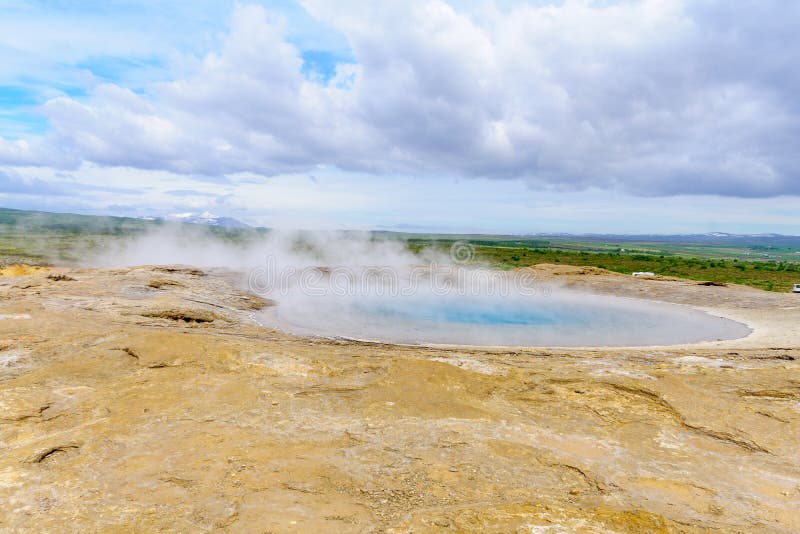 Hot Pool of the Geysir Geyser Stock Image - Image of pool, geyser: 74715029