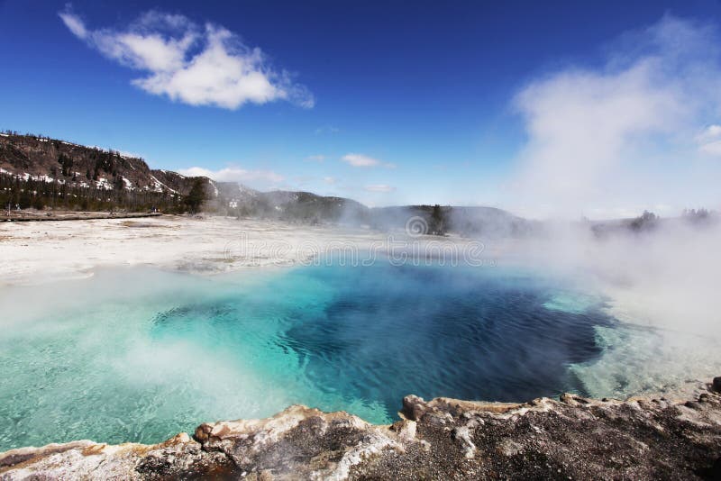 Hot pool spring stock photo. Image of nature, river, yellowstone - 54176736