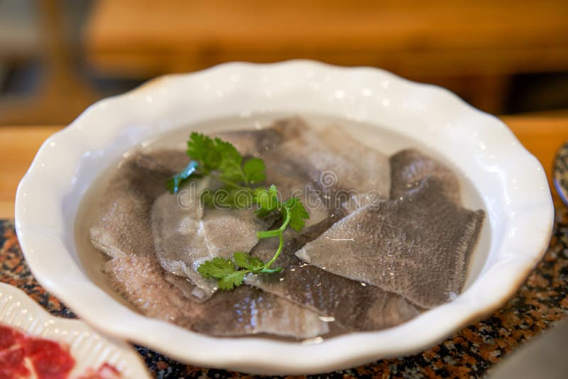 Hot Pot Dish, Crispy Fresh Beef Tripe Stock Photo - Image of food ...