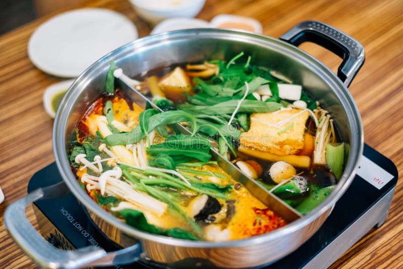 Hot Pot Full with Meat and Vegetable Stock Image - Image of curry, meal ...