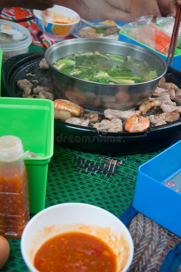 Hot pot homemade stock photo. Image of soup, cooking - 69754148