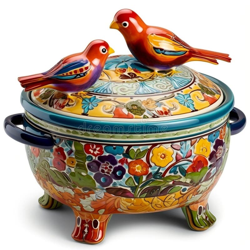 The Hot Pot is Shown with a Unique Trellis Design, Illustration ...