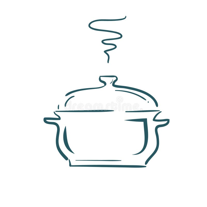 Hot Pot. Vector Illustration Decorative Design Stock Vector ...
