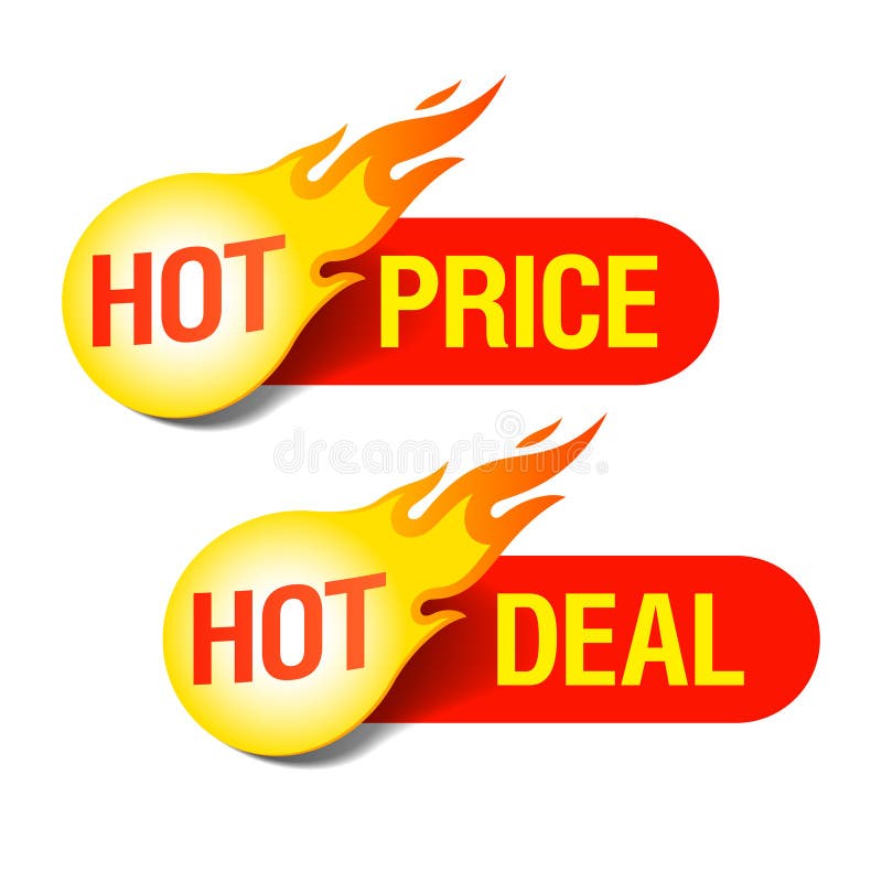 Hot Price and Hot Deal Tags Stock Vector - Illustration of mark ...