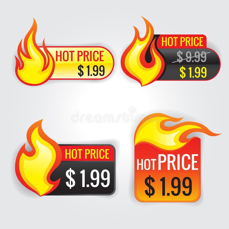 Hot Price icons stock vector. Illustration of orange - 92930588