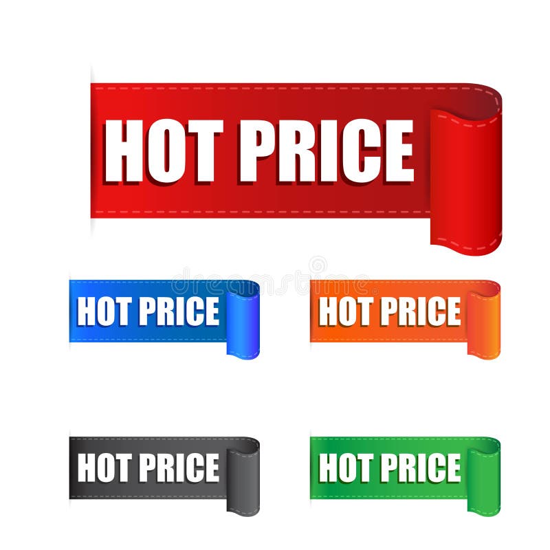Hot Price Sticker. Label Vector Illustration on White Background Stock ...