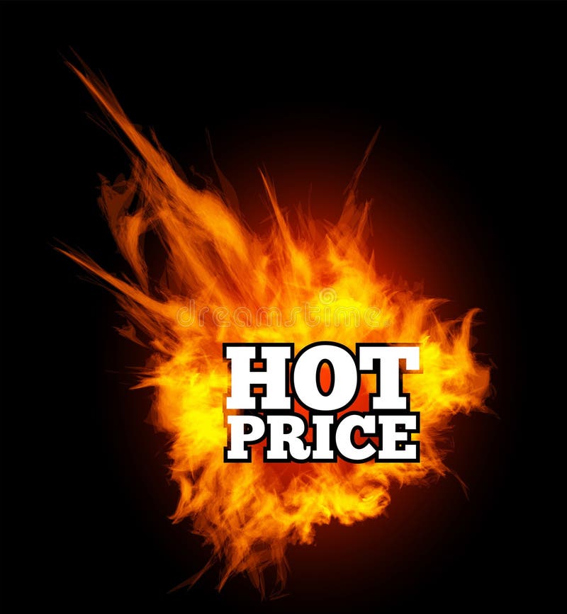 Text Hot & Fire blazing stock illustration. Illustration of danger ...