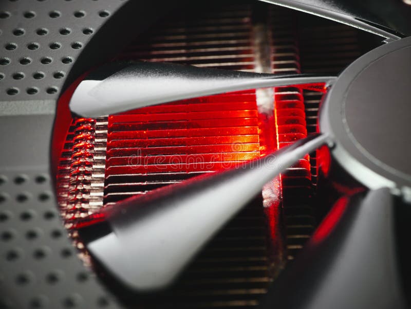 Hot Radiator And Fan Cooling System, Data Processing Stock Image ...