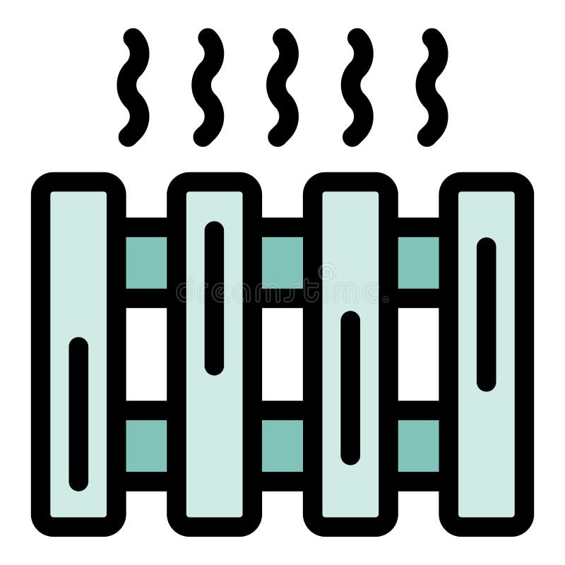 Hot Radiator Icon Color Outline Vector Stock Vector - Illustration of ...