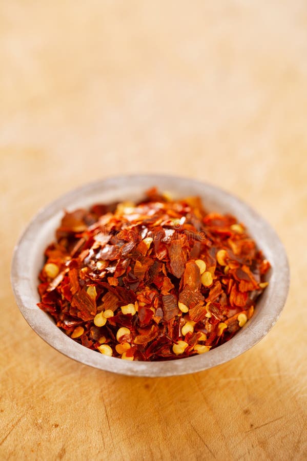 Hot Red Chilli Chillies Pepper Crushed Stock Photo - Image of curry ...