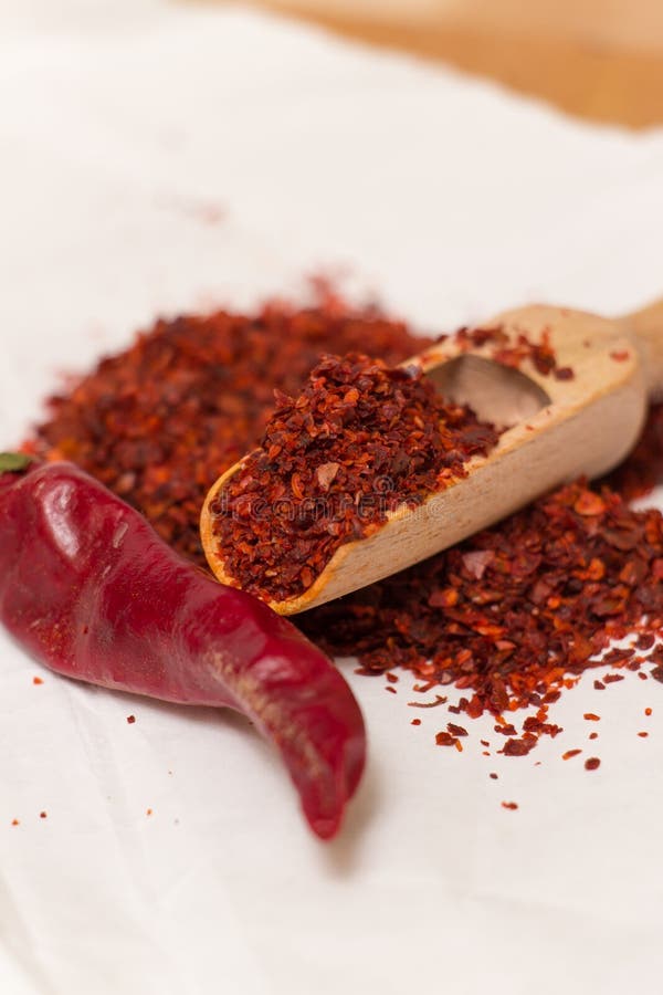 Hot Red Chilli Pepper Crushed Stock Photo - Image of chillies ...