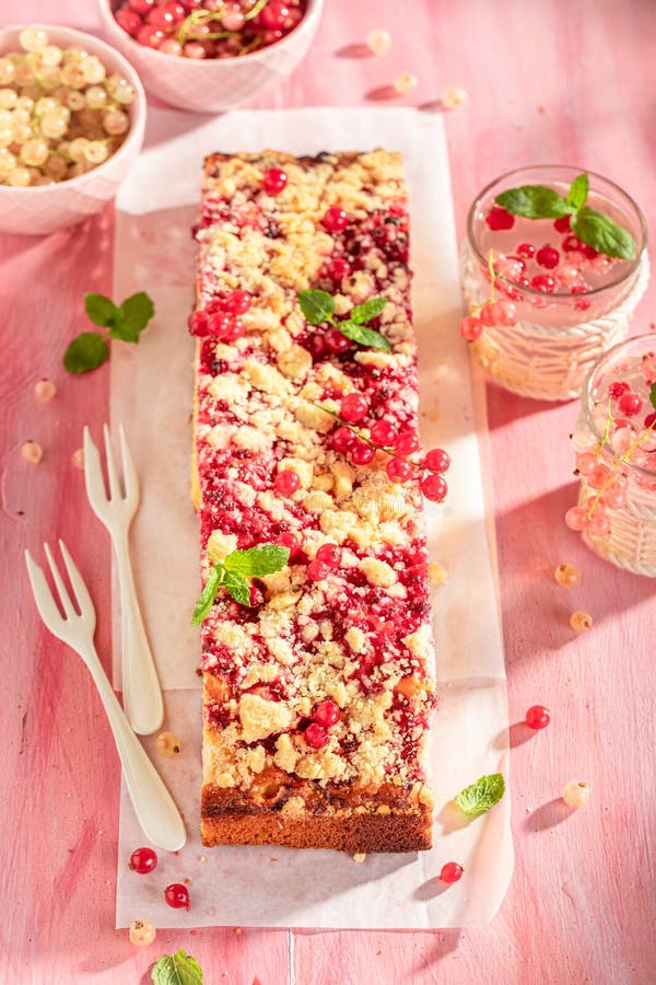 Hot Red Currant Yeast Cake As Summer Dessert Stock Photo - Image of ...