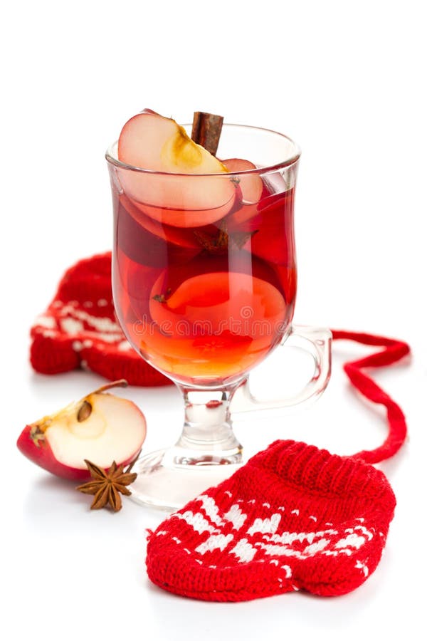 Hot Red Drink with Apple and Spice Stock Image - Image of season, spice ...