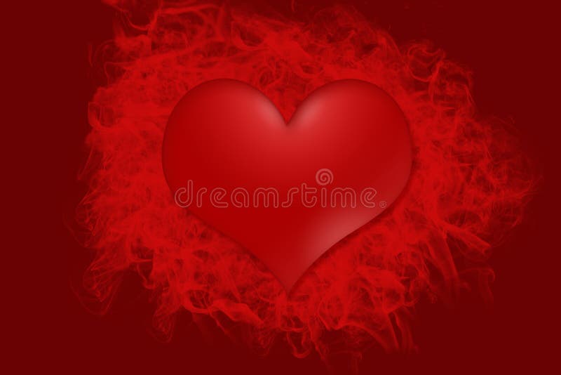 Hot red heart background stock illustration. Illustration of abstract ...