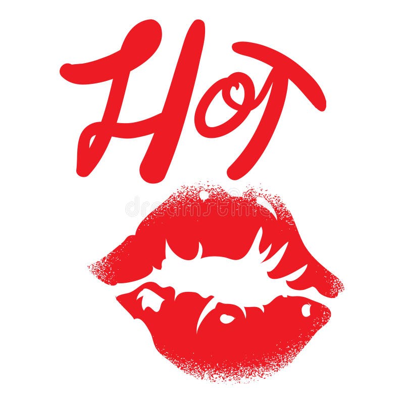 Hot Red Lips. Vector Illustration Decorative Design Stock Vector ...