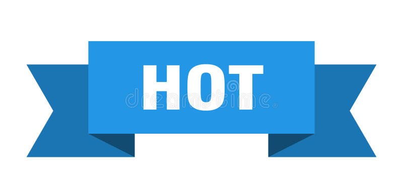 Hot ribbon. stock vector. Illustration of sticker, flat - 191261077