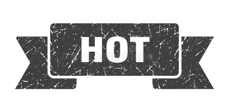 Hot Ribbon. Hot Grunge Band Sign Stock Vector - Illustration of grungy ...