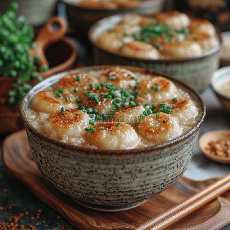 Hot rice in a bowl closeup stock illustration. Illustration of ...