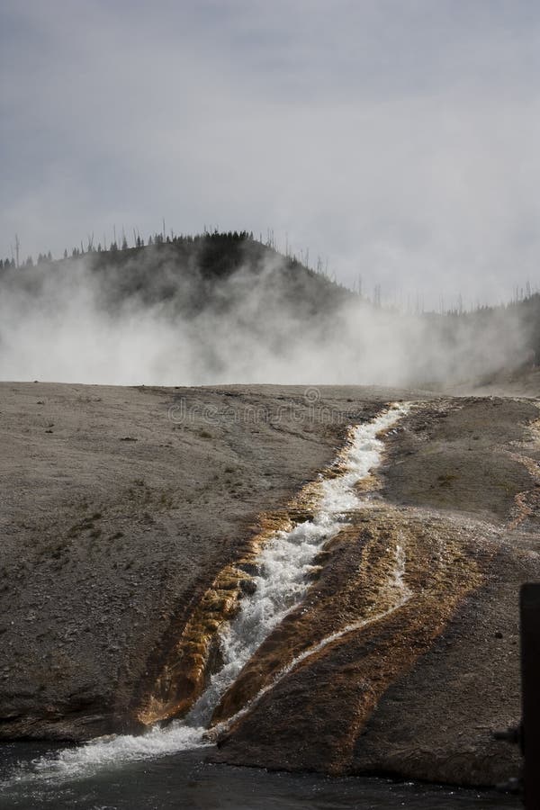 Hot river in yellowstone stock photo. Image of ground - 11749490
