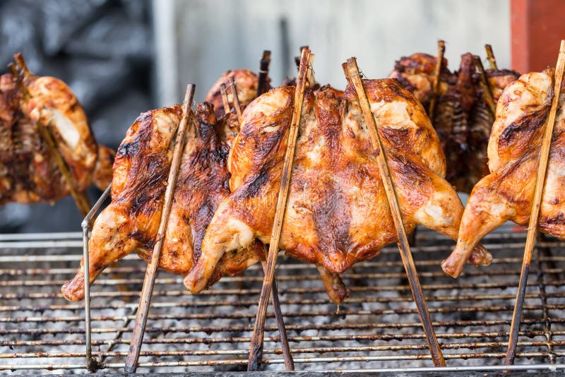 Grilled chicken, gizzard stock photo. Image of white - 36199096