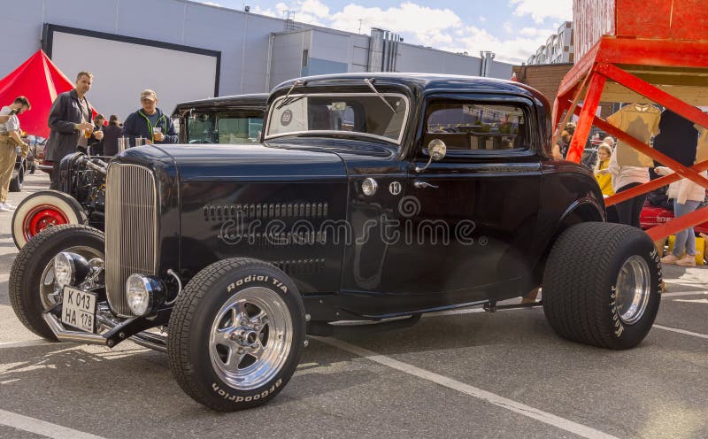 The Hot Rod Car Based on Ford 1932 Model 18 or B Three-window Coupe ...