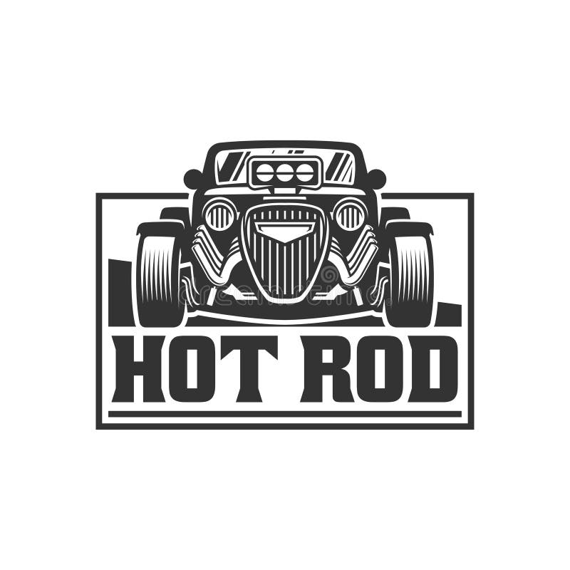 Hot Rod Car Logo, HotRod Vector Emblem, Vector Hot Rod Car Logo Stock ...