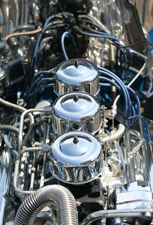 Hot Rod Chrome Engine Block Stock Photo - Image of shiny, polished: 2430196