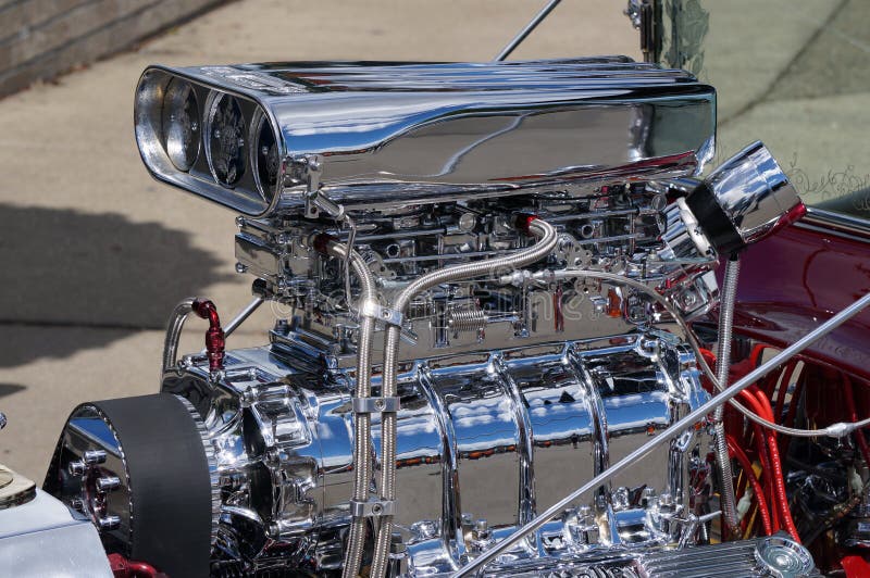 Hot rod engine stock photo. Image of ratrod, hood, show - 42040774