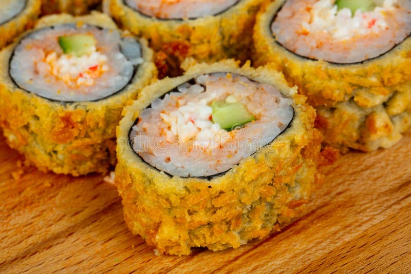 Hot roll with crab stock image. Image of meat, menu - 126402421
