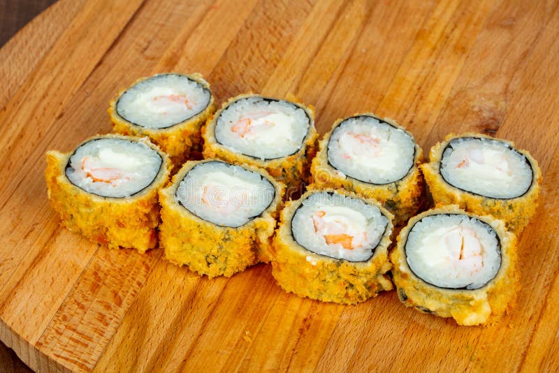 Hot roll with prawn stock photo. Image of japan, avocado - 119976388