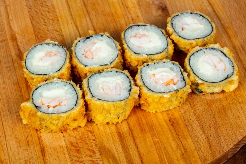 Hot roll with prawn stock photo. Image of philadelphia - 125000418