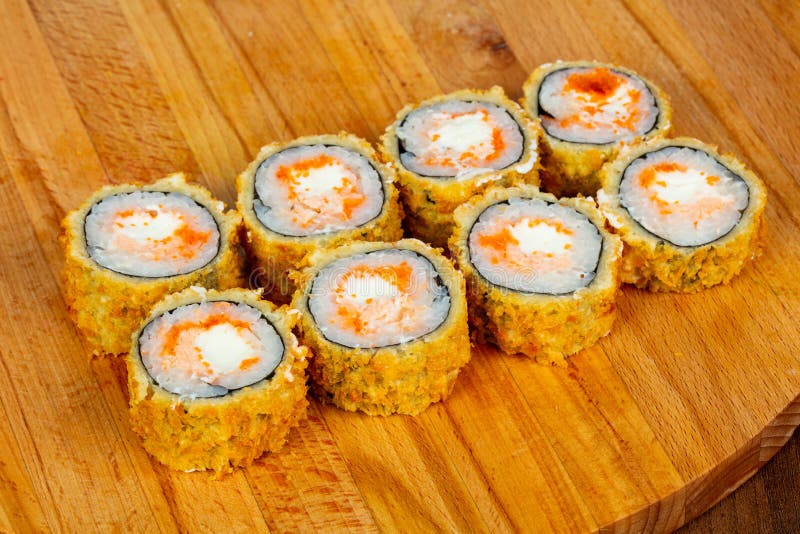 Hot roll with salmon stock photo. Image of traditional - 125551468